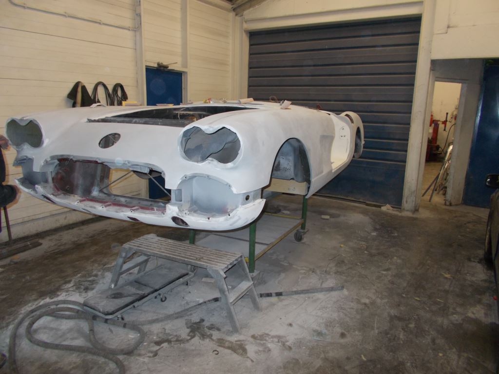 corvette c1, polyester reparatie, polyester auto