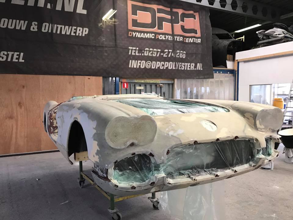 corvette c1, polyester schade, polyester reparatie